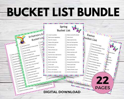 Seasonal Bucket List Printables | Year-Round Activities for Kids ...