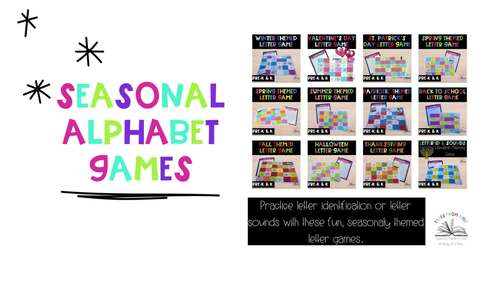 Letter Identification & Sounds Intervention or Center Games Year Long ...