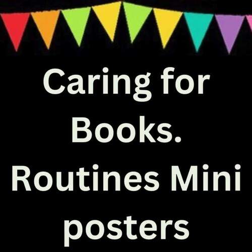 Preschool/Kindergarten Book Handling Visual Routine - Back to School