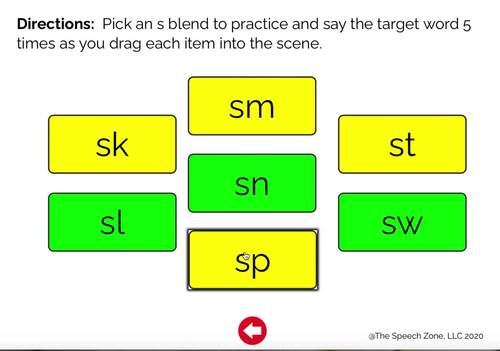 Speech Therapy S Blends Interactive Artic Scenes Boom Cards by The ...