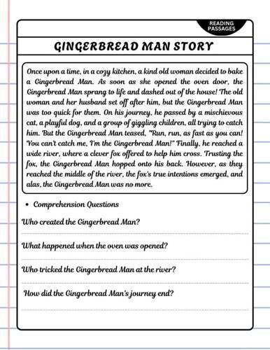 Gingerbread Man Winter Pack | Reading, Writing, Math & Fun Activities