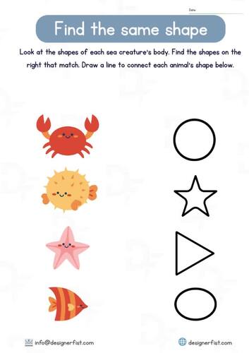 Autism Find The Same Shape Worksheet For Childs by Inclusive Learning ...