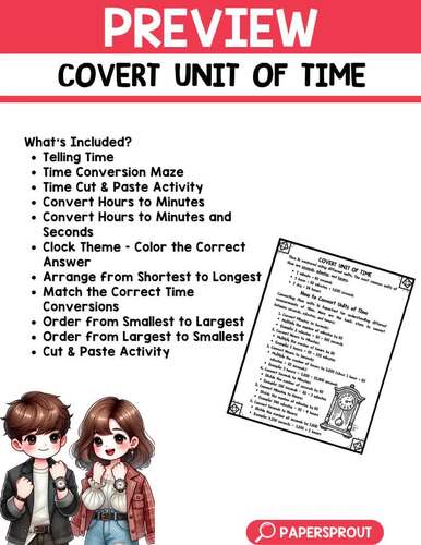 Convert Unit of Time | Time Conversion Activities | Hours, Minutes, and ...