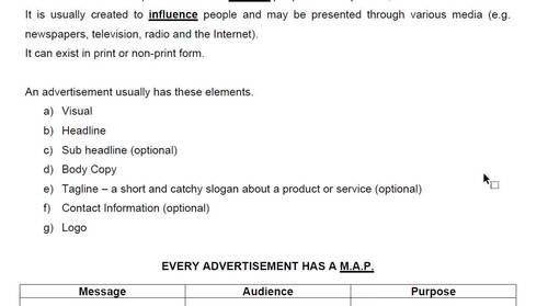 Visuals in Nonfiction Texts : Advertisements & Visual Literacy by ...