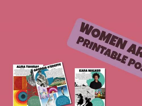 Women Artists Posters | Set of 16 Printable classroom posters | TPT