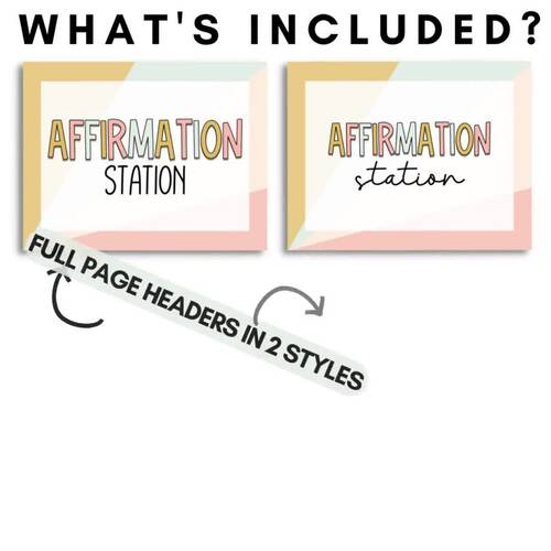 Calm Pastel Classroom Decor | Affirmation Station | Editable | *NEW