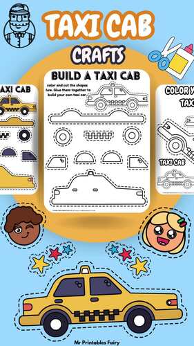 Taxi Cab Craft | Transportation Activities | Transportation Crafts ...