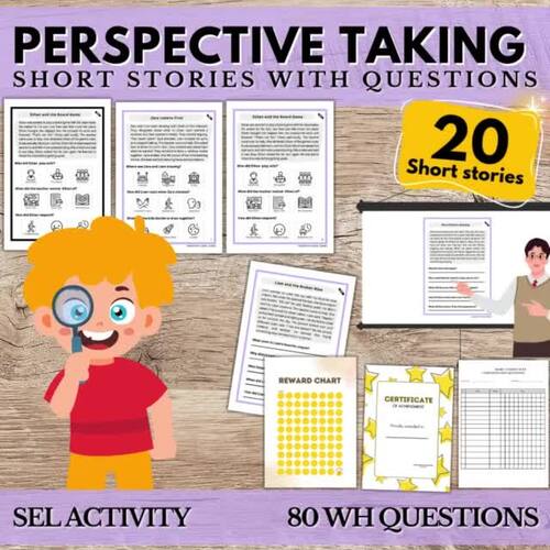 Perspective Taking Stories W/ Questions Worksheet l Autism Flexible ...