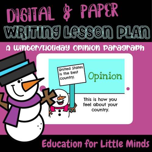 Winter Holiday Opinion Writing Project by Education for Little Minds