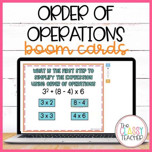 Order of Operations Boom Cards by The Classy Teacher | TpT