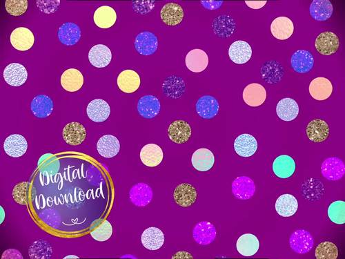 Polka Dot 12 x 12 Seamless Pattern Digital Papers-Commercial Use by ...