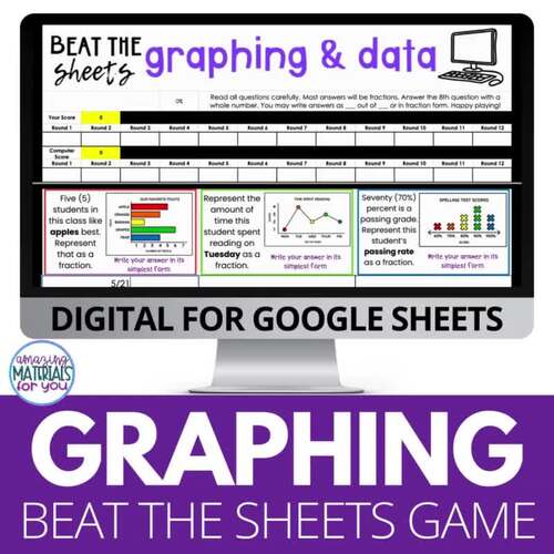 Graphs Charts & Fractions Google Sheets™ Early Finishers Beat the ...