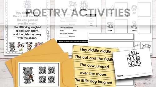 Poetry Center Activities for 1st Grade - Nursery Rhymes Bundle Set 2