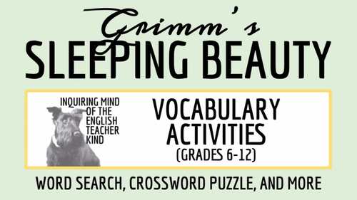 "Sleeping Beauty" by the Brothers Grimm Vocabulary Games and Activities