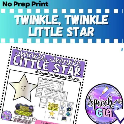 Twinkle, Twinkle Little Star Adaptive Unit (+Boom Cards) by Speech Glam