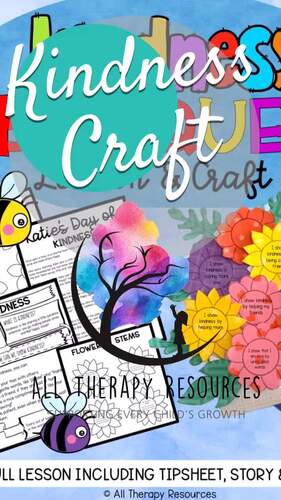 KINDNESS 3D BOUQUET CRAFT - Cut & Paste School Counseling Activity ...