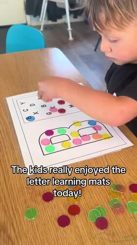 Hide and Seek Letter Mats Two Versions! by Ceslee Loves Preschool