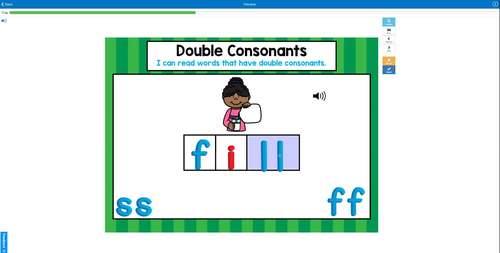 Double Consonants Phonics Boom Cards Digital Task Cards by First Thinkers