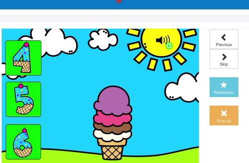 Ice Cream Counting from 1 to 20 - Boom Cards by Ms Robin's Circle Time