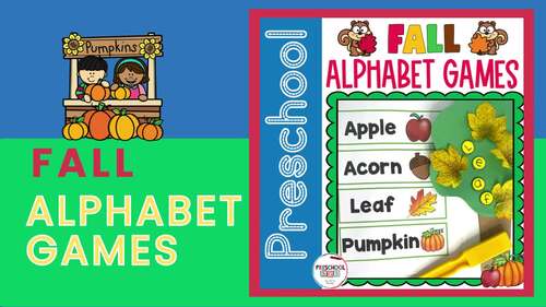 Fall Alphabet Games by Preschool SOS | TPT