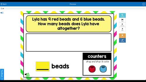 Addition & Subtraction Word Problems with Digital Counters & Audio ...