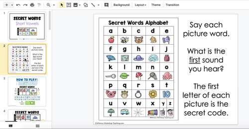 Secret Words Phonics Digital Version Distance Learning | TPT