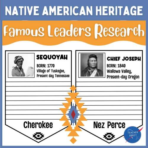 Native American Heritage Month Pennants Research Writing Project Activity