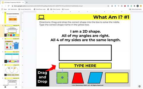 3rd Grade 2D Shape Properties | Digital Centers | Google Classroom™