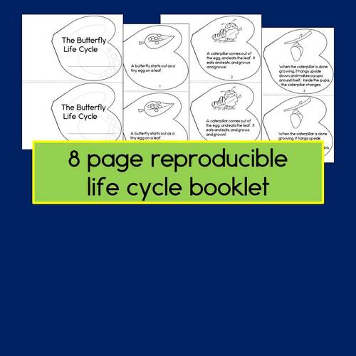 Butterfly Life Cycle Craft Book Observation Journal Cut and Paste ...