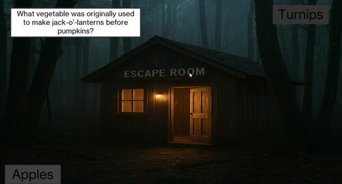 Halloween Escape Room | Digital Trivia Game in Powerpoint 4th-10th Grade