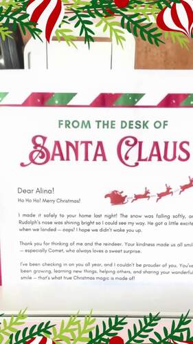 Printable Santa Letter Kit – Editable Letter, Nice List Certificate ...