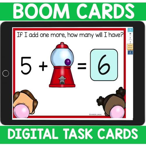 Counting On to Add using Boom Cards | Adding One More K.CC.B.4c | TPT