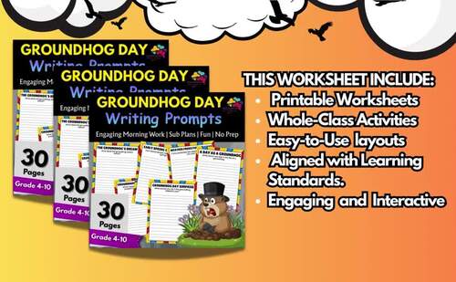 Groundhog Day Opinion Prompt Writing Activities 4th,5th,6th,7th,8th,9th ...