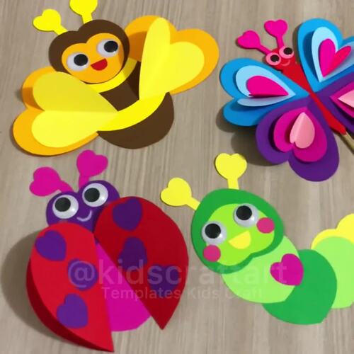 BUNDLE Love Bug Valentines Day Animal Heart Craft Valentine’s Crafts ...