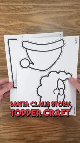 Santa Craft Christmas Activity Kindergarten, Santa Claus Bulletin Board ...