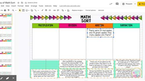 Math Word Problems Operation Sort Add, Subtract, Multiply, or Divide