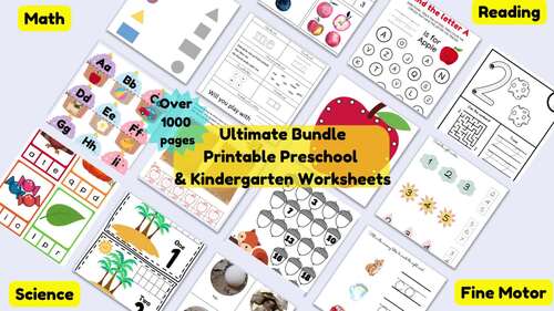1000+Ultimate Preschool & Kindergarten Worksheets| Preschool Curriculum
