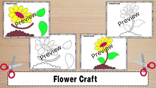 Flower Craft Activity | Spring Activity for Kids | Cut, Color & Build ...