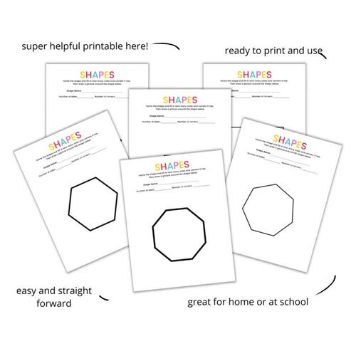 Learn Your Shapes Worksheets by The Dollar Printables | TPT