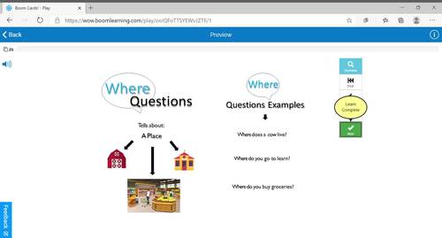 Where Questions Scenes with Animated Gifs BOOM Cards by Petite Speech Geek