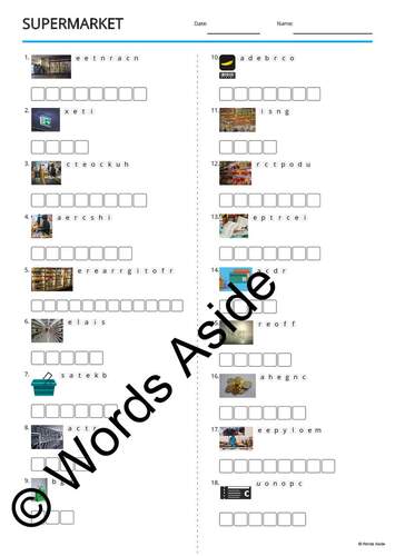 Vocabulary Puzzle Writing Worksheets Crossword Word Search Anagram ...