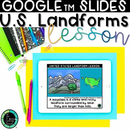 Landforms in United States Digital Bundle by Amanda Bowen - The Sci Ed ...
