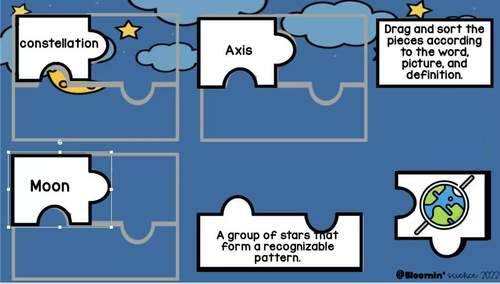 Space & Earth | Puzzle Sort | Digital Activity | Vocabulary Cards | ESL