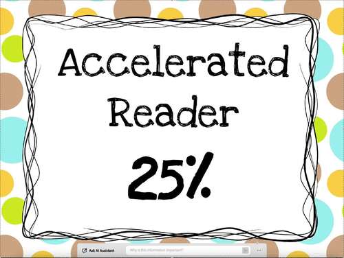 Bear Themed Accelerated Reader (AR) Goal Chart - Classroom Decorations ...