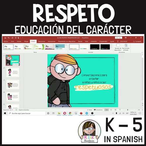VALOR DEL RESPETO. Educación del Carácter K-5 (En español) | TPT