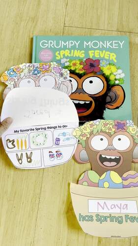 Grumpy Monkey: Spring Fever read aloud ELA craft - Spring Class Activity