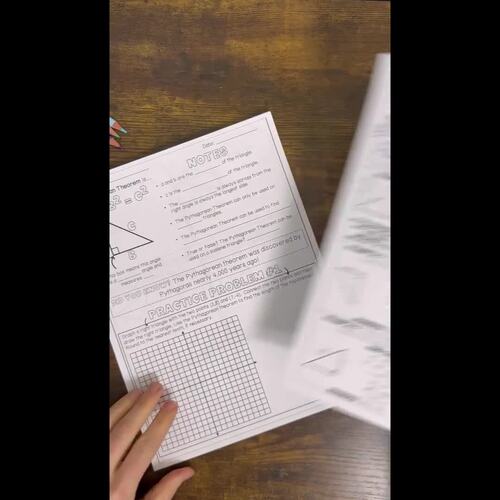 Pythagorean Theorem Guided Notes Reference Sheet Activity and Practice ...