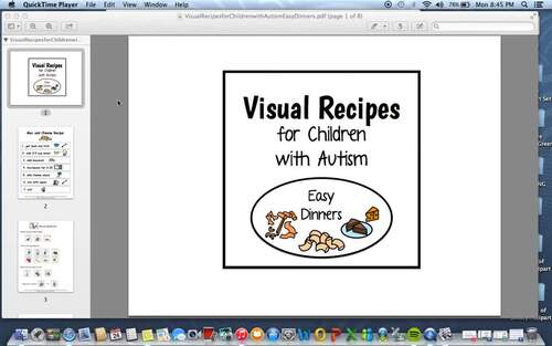 Simple Dinners Visual Recipes by The Autism Helper | TPT