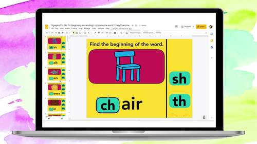 Consonant Digraphs Activities Practice Google Classroom by CrazyCharizma