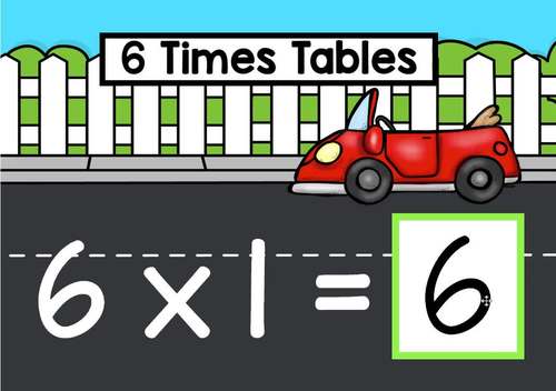 Boom Cards - 6 Times Tables by Miss Rainbow Education | TPT